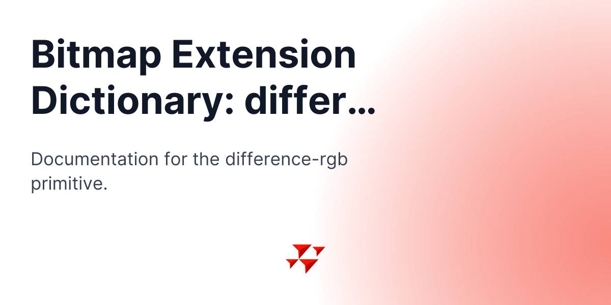 Bitmap Extension Dictionary: difference-rgb - NetLogo 7.0.3 User Manual