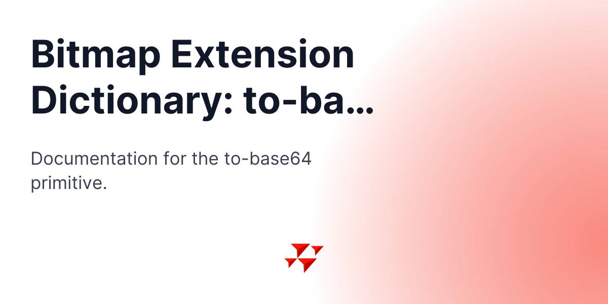 Bitmap Extension Dictionary: to-base64 - NetLogo 7.0.3 User Manual