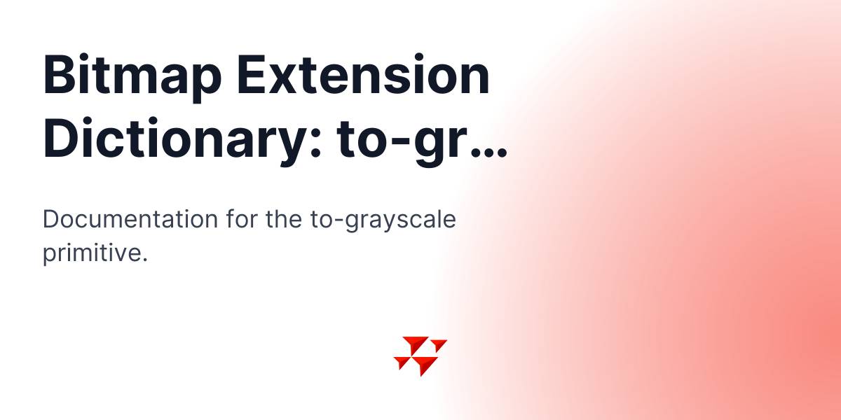 Bitmap Extension Dictionary: to-grayscale - NetLogo 7.0.3 User Manual